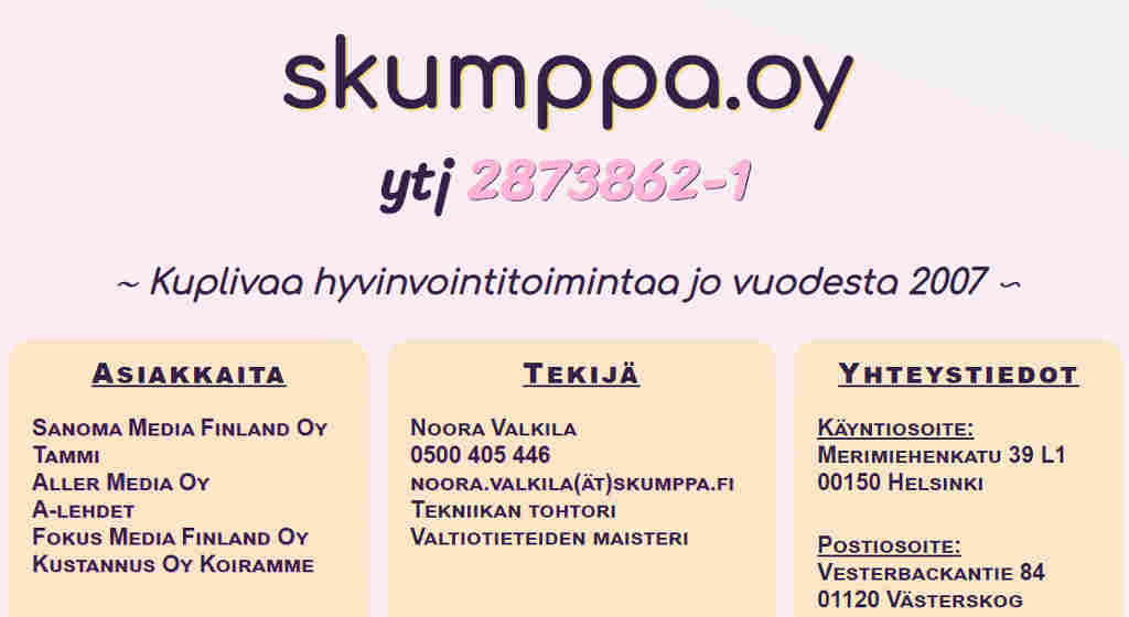 Skumppa Oy: Toimittaja, tutkija ja tuottaja. Sisältöä taidolla ja ...